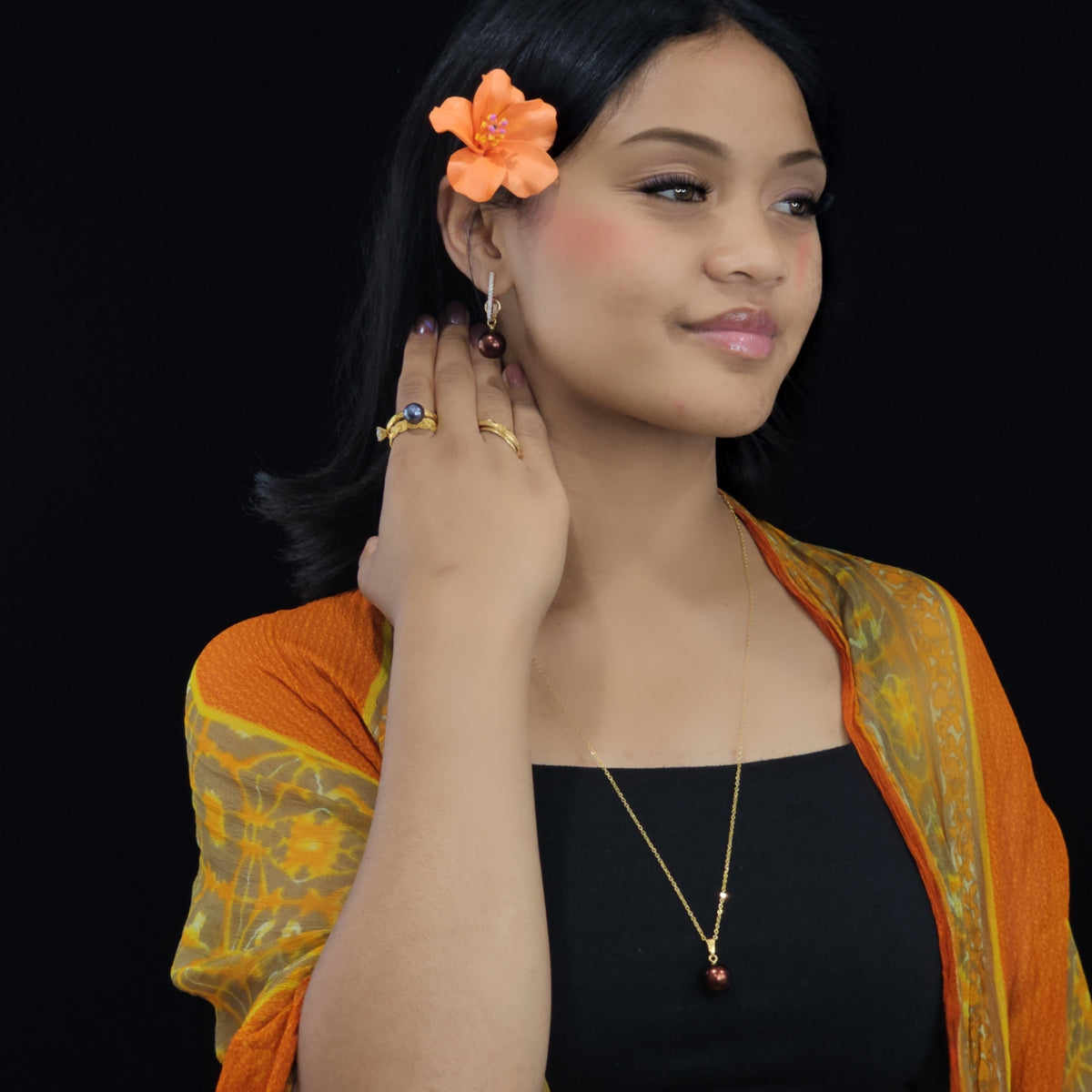 18K Gold Filled Hawaiian Pearl Set – Jadiez